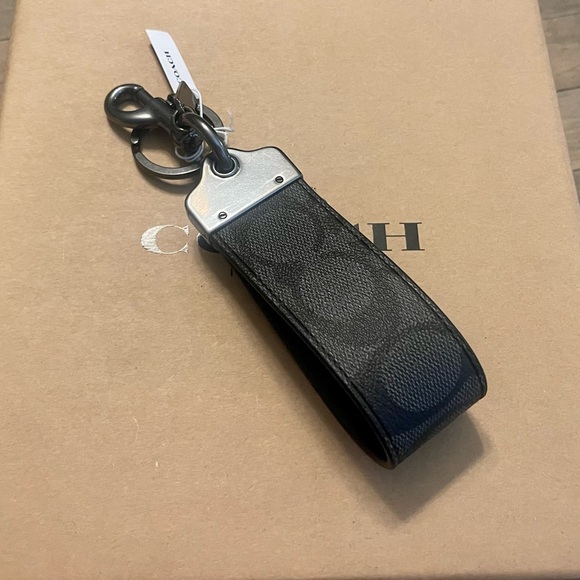 Coach | Accessories | Coach Loop Keychain Fob Bag Charm In Signature ...